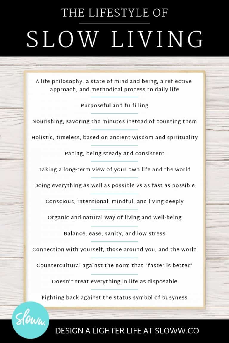 Slow Living 101: What is Slow Living? (+ Infographic) | Sloww