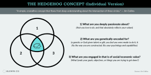 Hedgehog Concept by Jim Collins vs Ikigai (+ Infographics) | Sloww