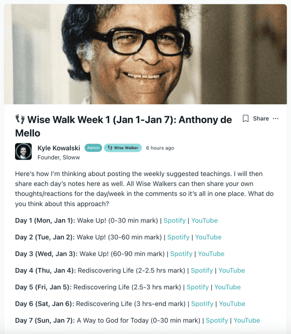 Wise Walk: Growing Wiser while Moving More in 2024 | Sloww